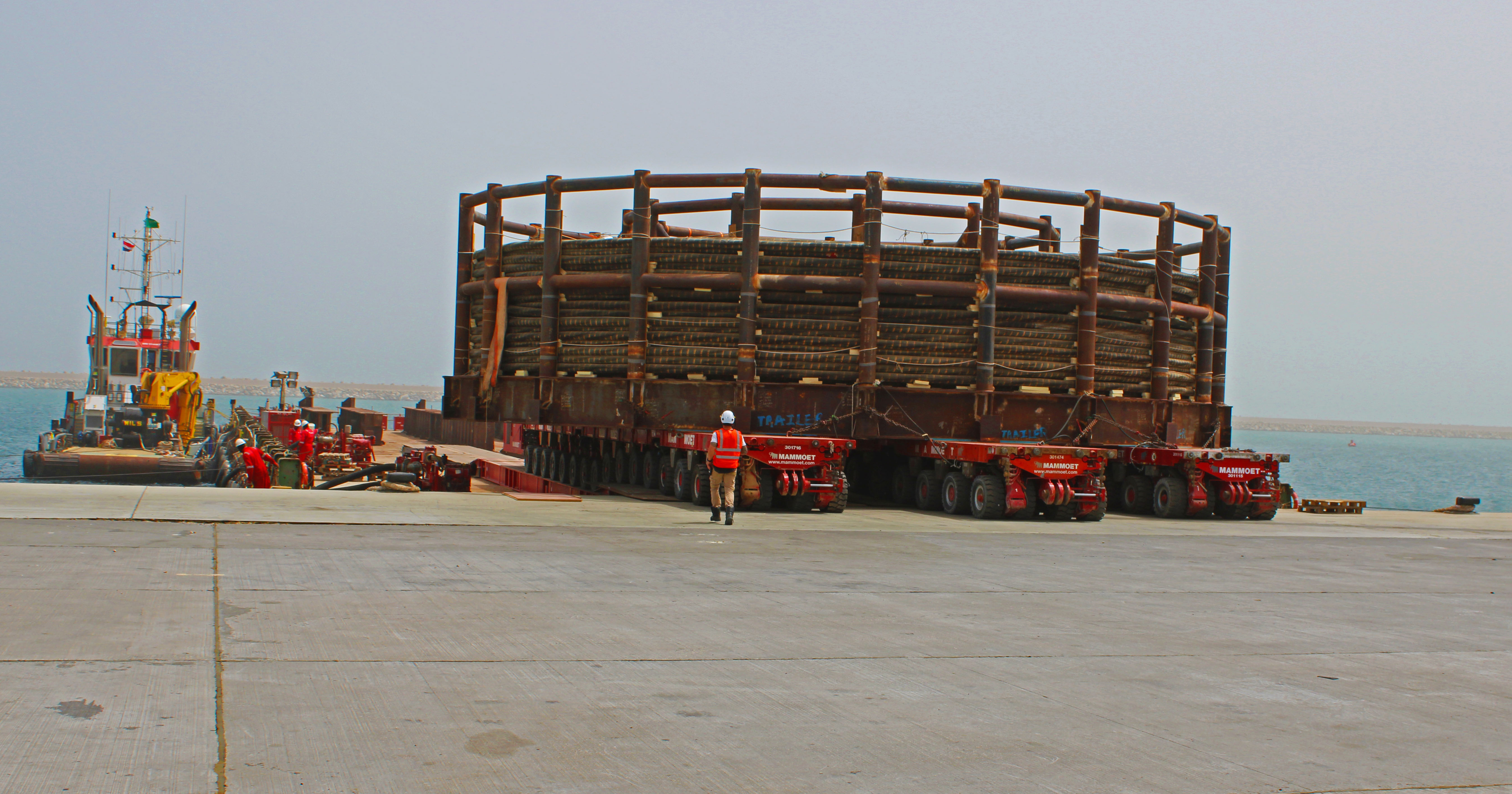 Efficient load-in and transpooling of subsea cable for an offshore ...