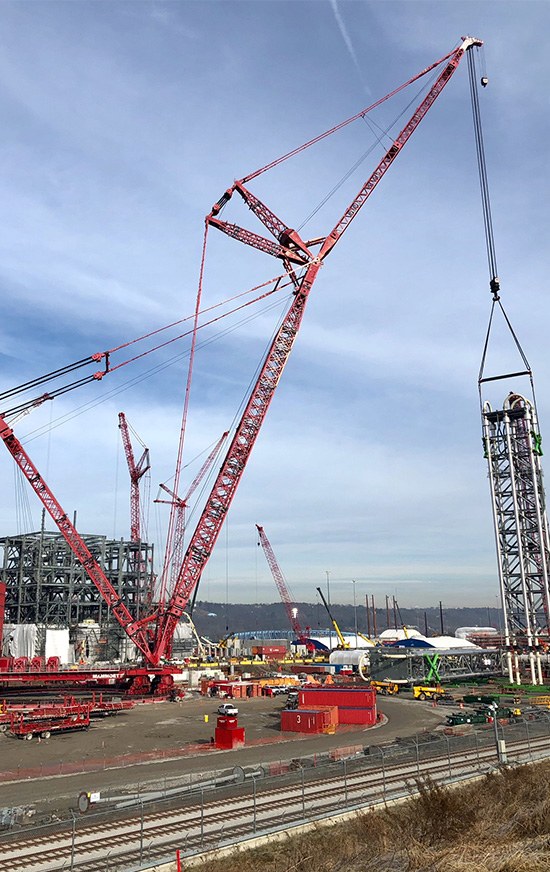 Mammoet completes PTC lifts at petrochemical plant in Pennsylvania