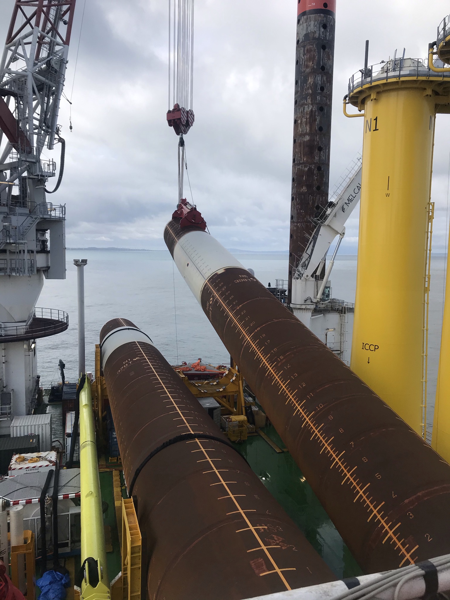 Monopile upending operation safely completed in Japan