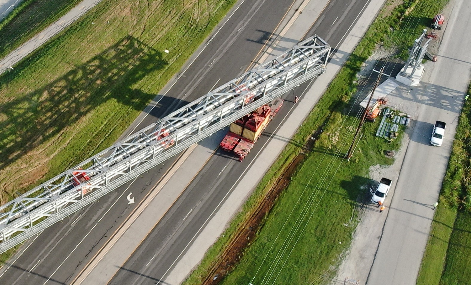 Pipe racks installed with minimized disruption