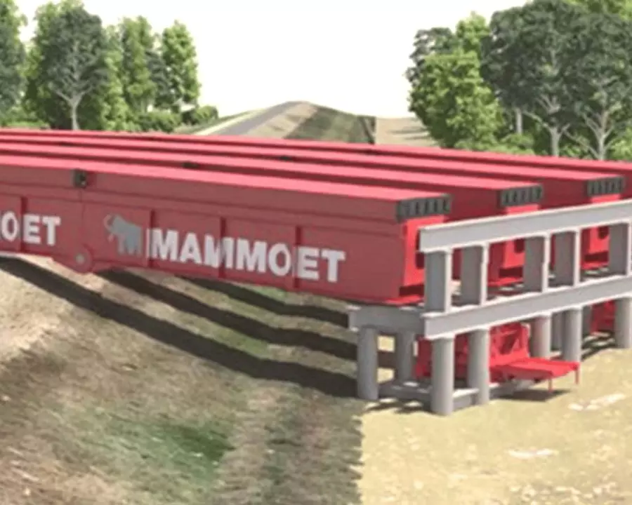 Adjustable super bridge for LNG project | Mammoet news