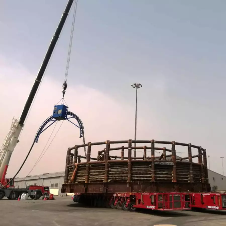 Load-in and transpooling subsea cable | Mammoet case study